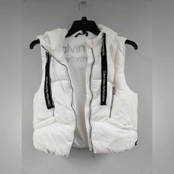 Calvin Klein | Jackets & Coats | Rubberized Cropped Vest Great ...